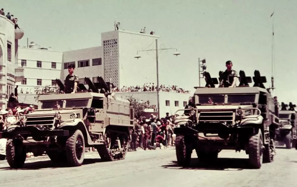 Military parade in Jerusalem after the six-day war