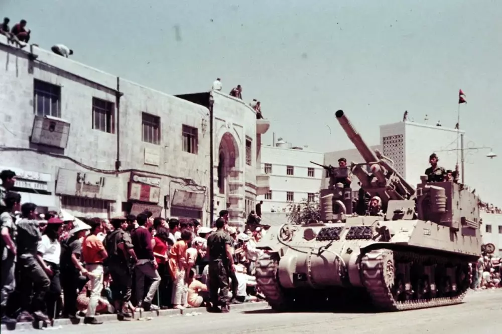 Military parade in Jerusalem after the six-day war