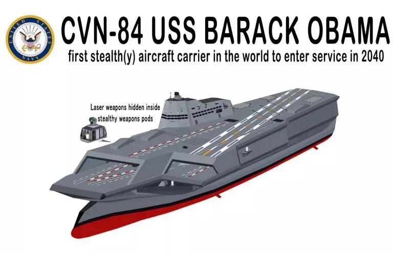 Impact Transporteur d'aéronefs "Barack Obama" (CVN-84 USS Barack Obama). Etats-Unis