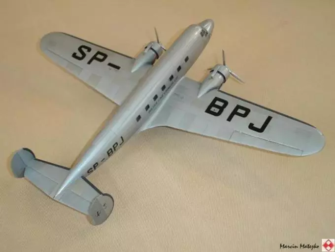 Skúsené osobné lietadlo P.Z.L.44 Wicher. Poľsko
