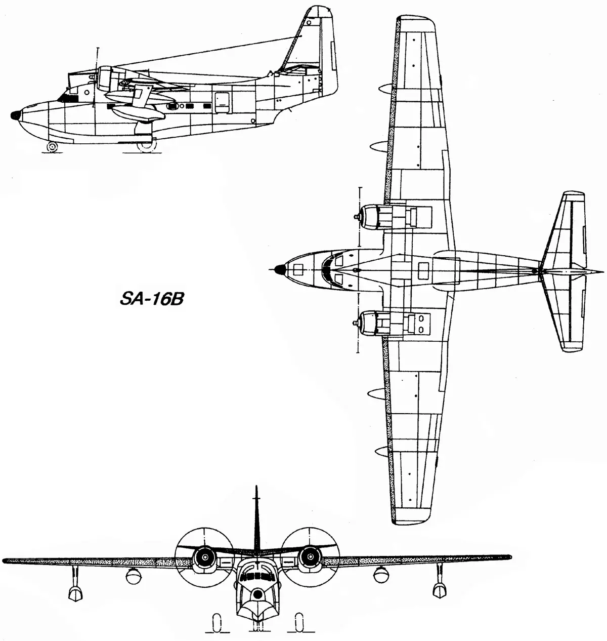 HU-16 Albatross. Multipurpose amphibious sasakyang panghimpapawid. USA