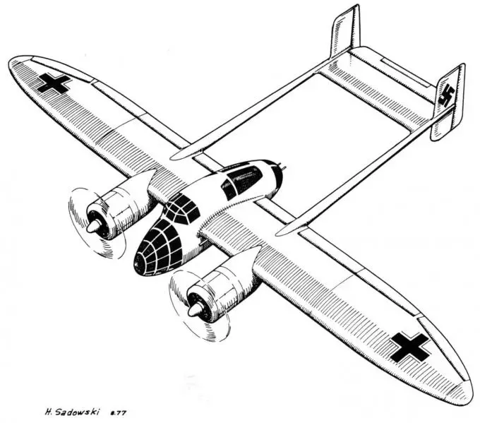 Proyecto de bombardero de alta velocidad Weserflug WFG 2137. Alemania