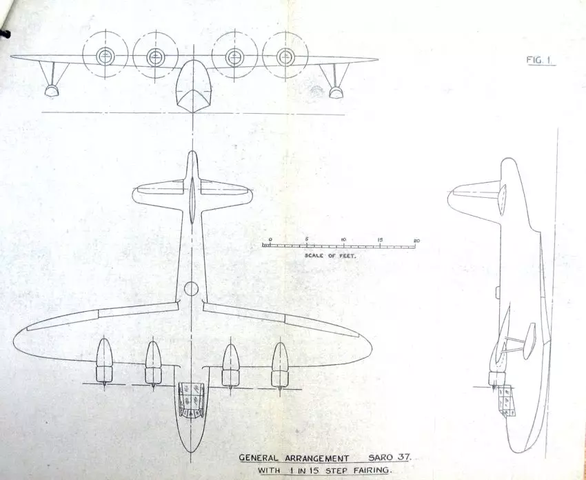 Очкычларның масштаблы модельләре. Saunders Roe A.37 Кисәк һәм кыска S.31