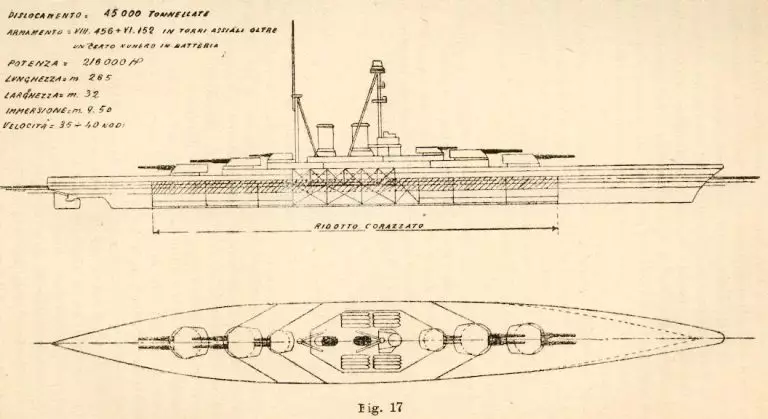 Yamato auf Italienisch. Entwurf von Lincher Ferdinando Kasson