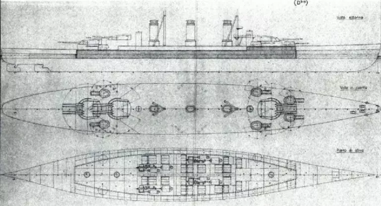 Projekte von italienischen Superlatinen der Zwischenkriegszeit der schlimmsten Kräfte der Welt der Kriegsschiffe