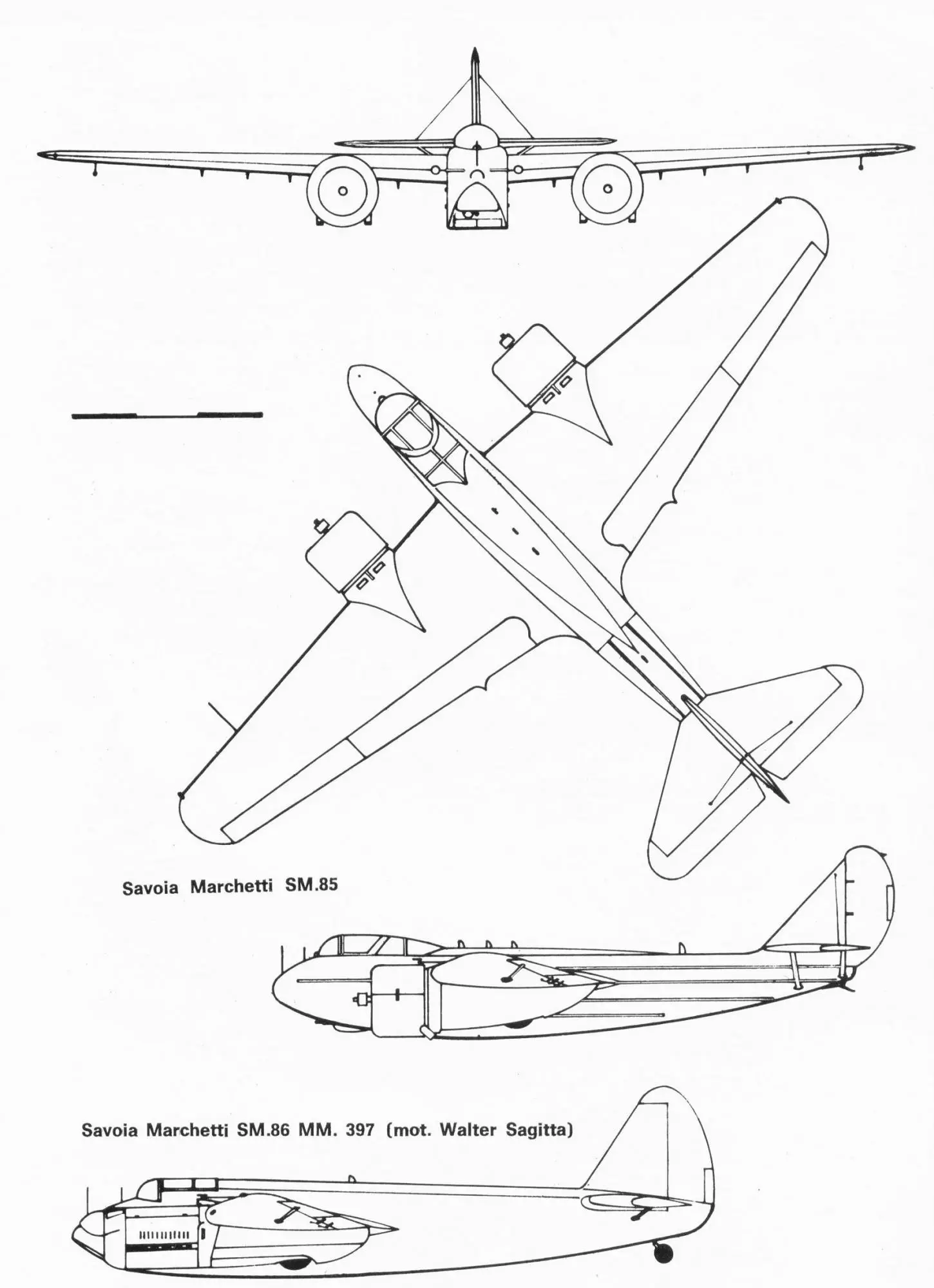 scéimeanna aerárthaí SM.85 agus SM.86