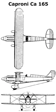 Erfarne jagerfly Caproni Ca.165. Italia