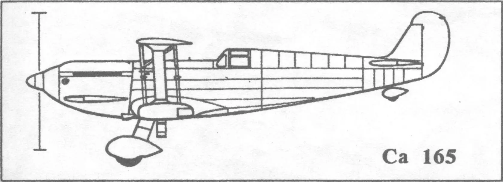 Erfarne jagerfly Caproni Ca.165. Italia