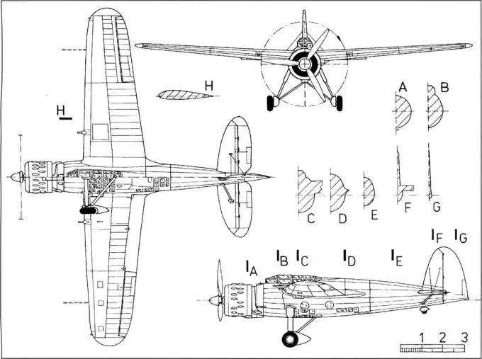 Iskusni laki bombarder / izvidnički zrakoplov Breda Ba.75. Italija