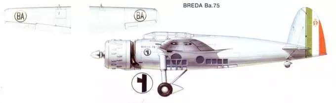 Gogaggen ɗan ƙunar baƙin wake / jirgin leƙen asiri Breda Ba.75. Italiya