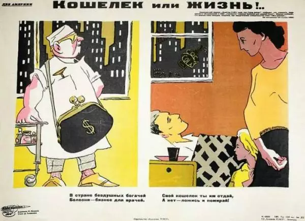 Mga poster na kontra-Amerikano ng Soviet