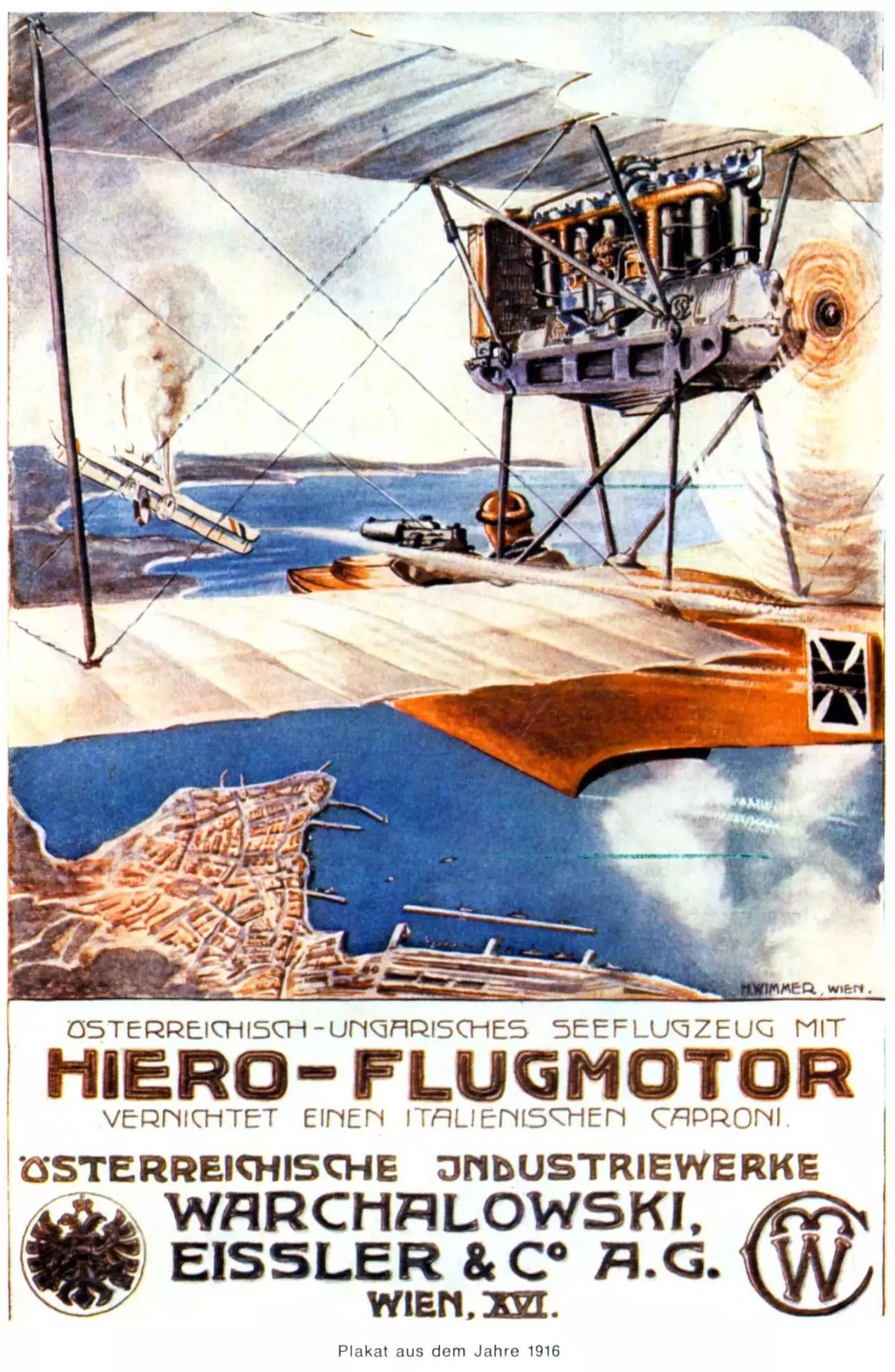 German propaganda posters on aviation during the First World War