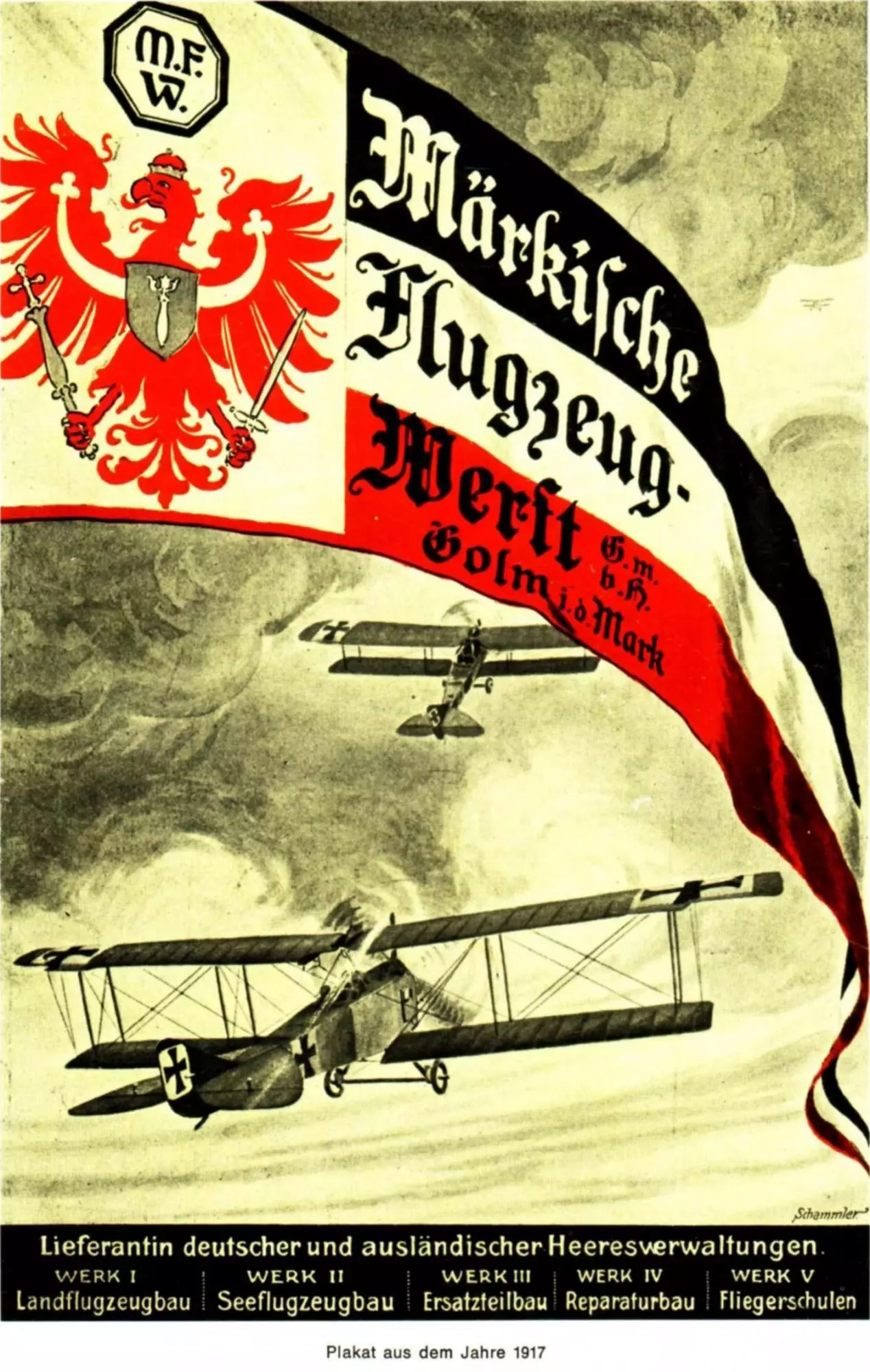 German propaganda posters on aviation during the First World War