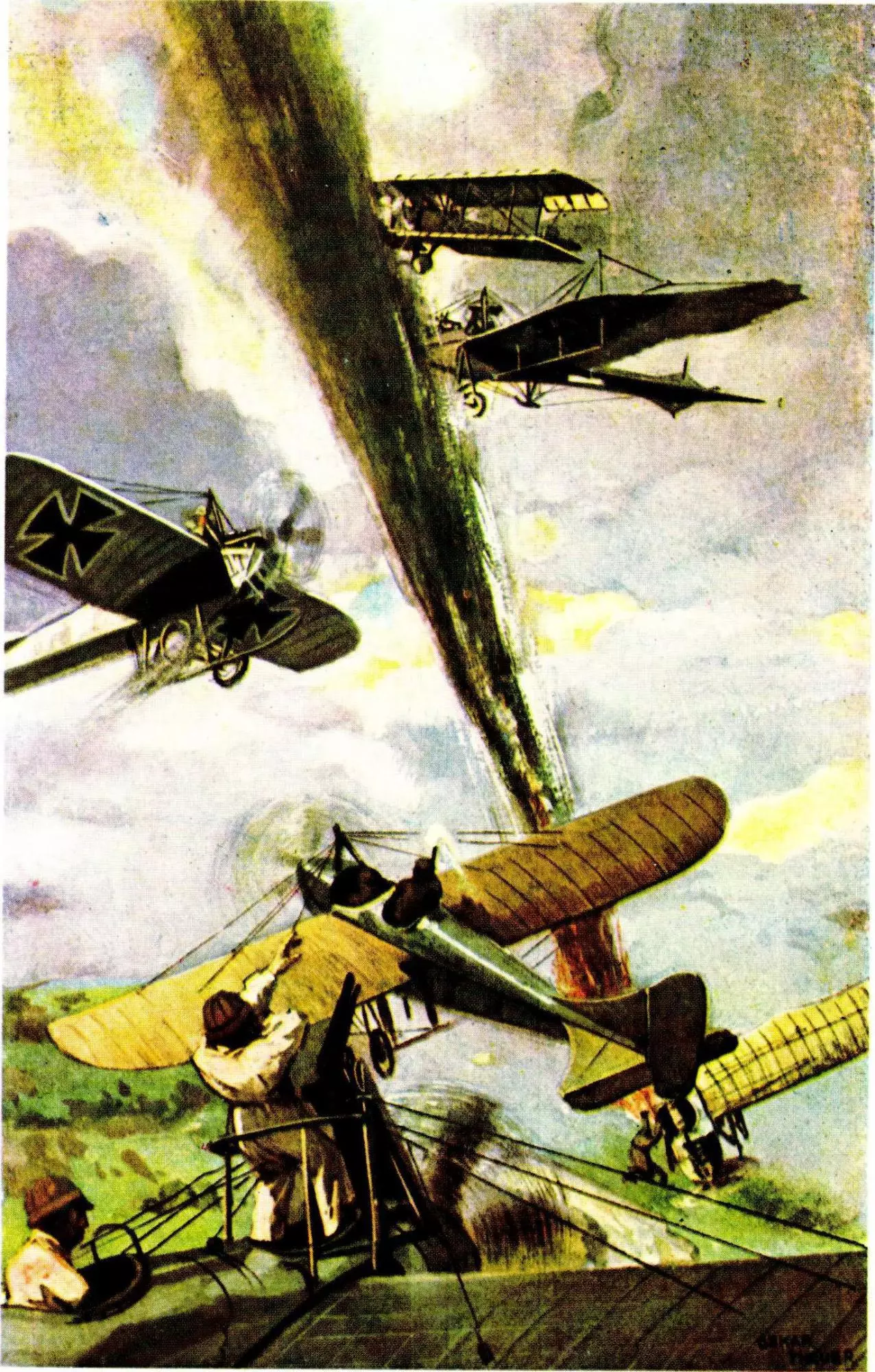 German propaganda posters on aviation during the First World War