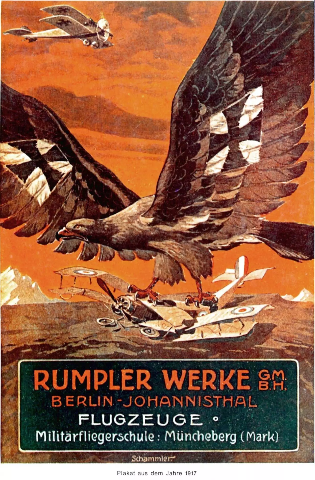 German propaganda posters on aviation during the First World War