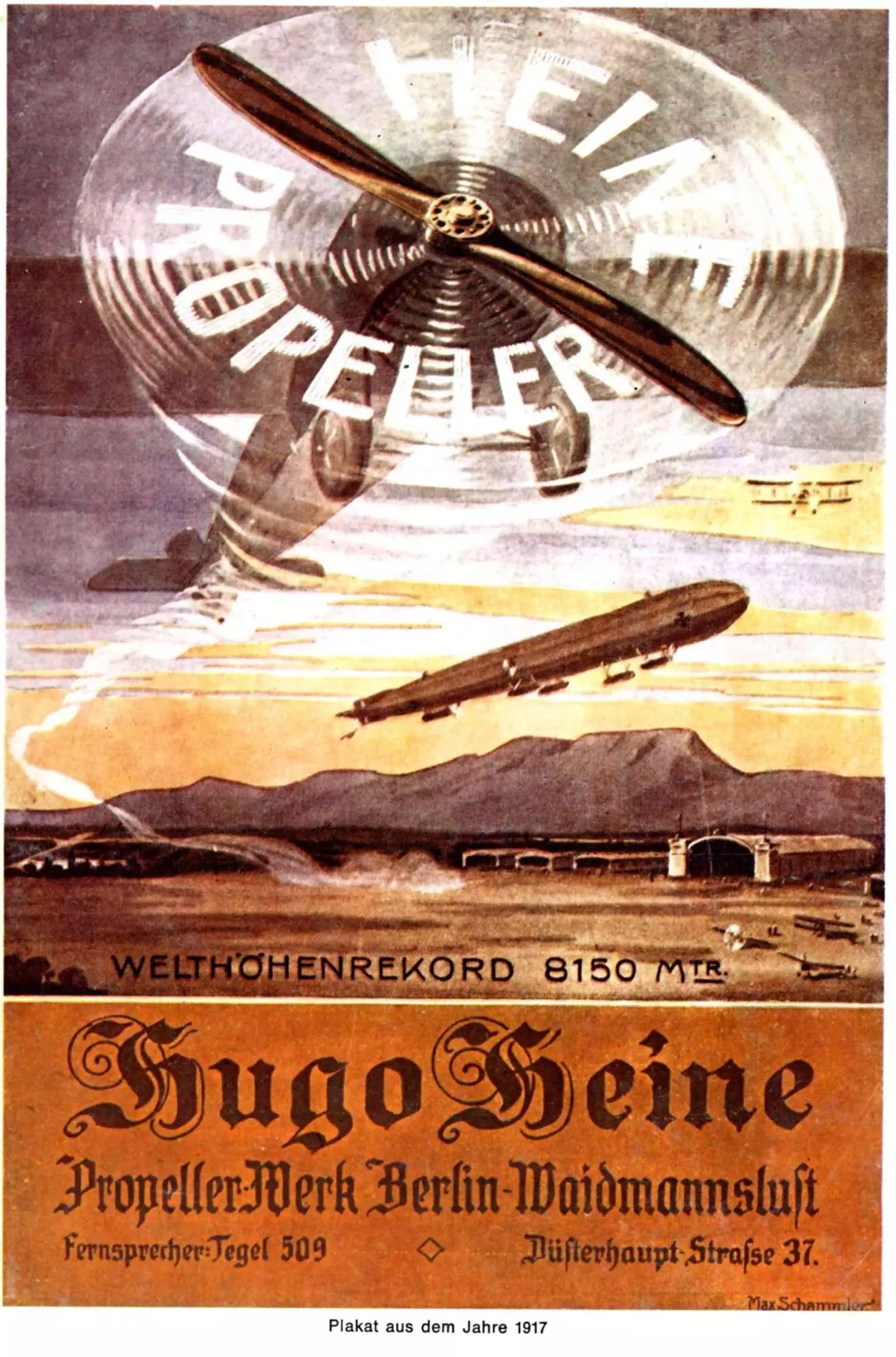 German propaganda posters on aviation during the First World War