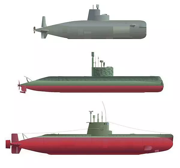 小潜艇VMC KDP（从上到下）类型“瑜伽”，键入“P-4”，如“Sang-O”