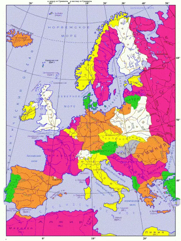 Europe in 1938, other blocs and alliances.