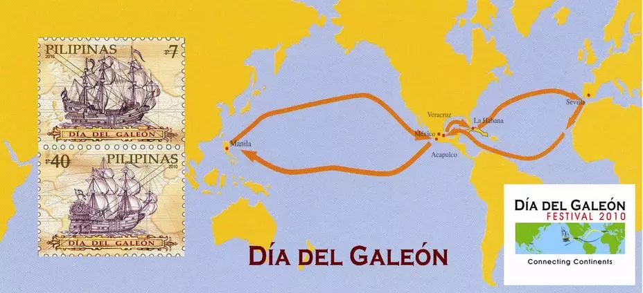 La vojoj de la Manila Galiono en la Pacifiko kaj la Arĝenta Floto en la Atlantiko