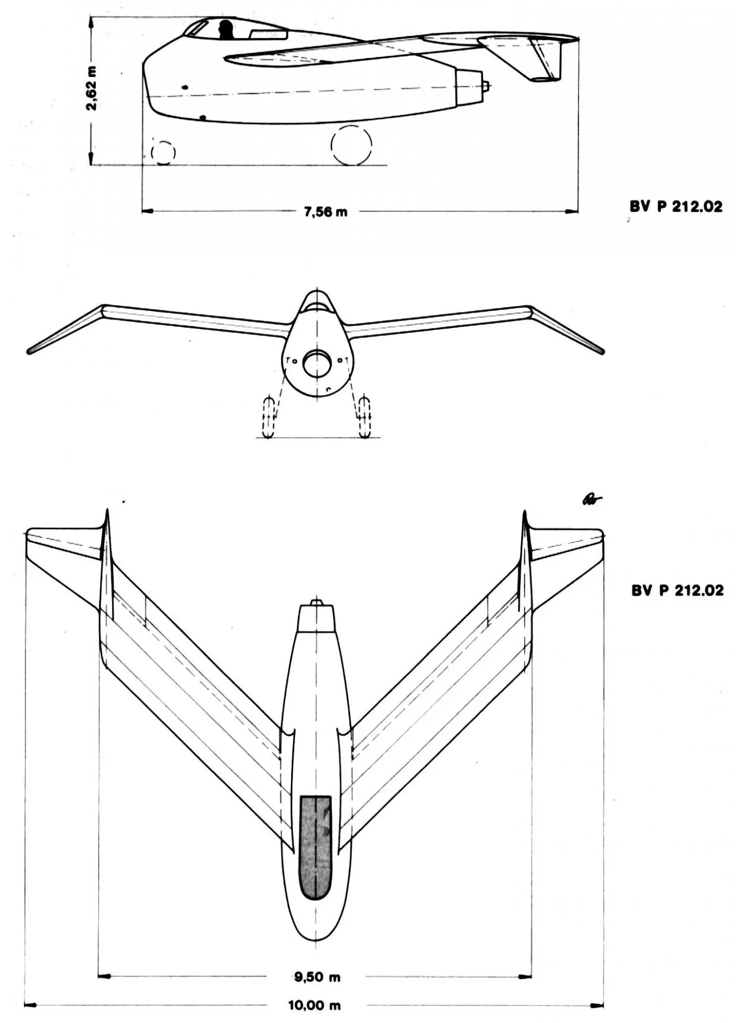 Blohm und Voss BV P 212 fighter project. Lub teb chaws Yelemees