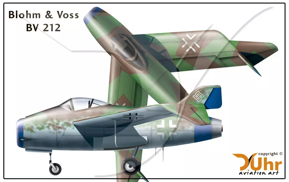 Blohm und Voss BV P 212 söweş taslamasy. Germaniýa