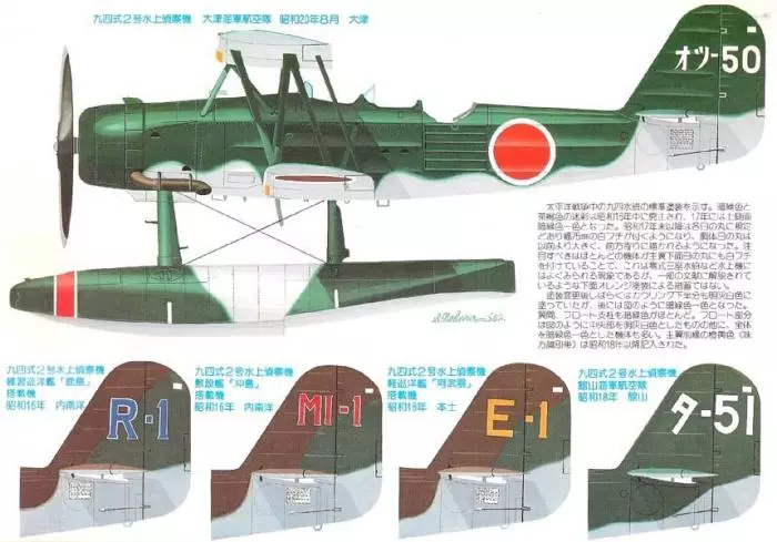 Pitkän kantaman alusten tiedustelulentokone Kawanishi Type 94 (E7K) 