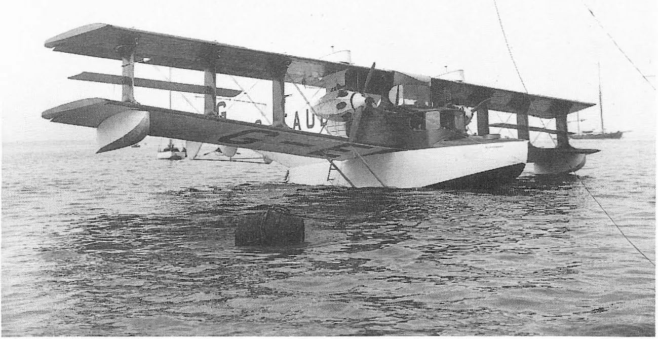 Ervaren passagiersvliegboot Saunders Kittiwake. Verenigd Koninkrijk