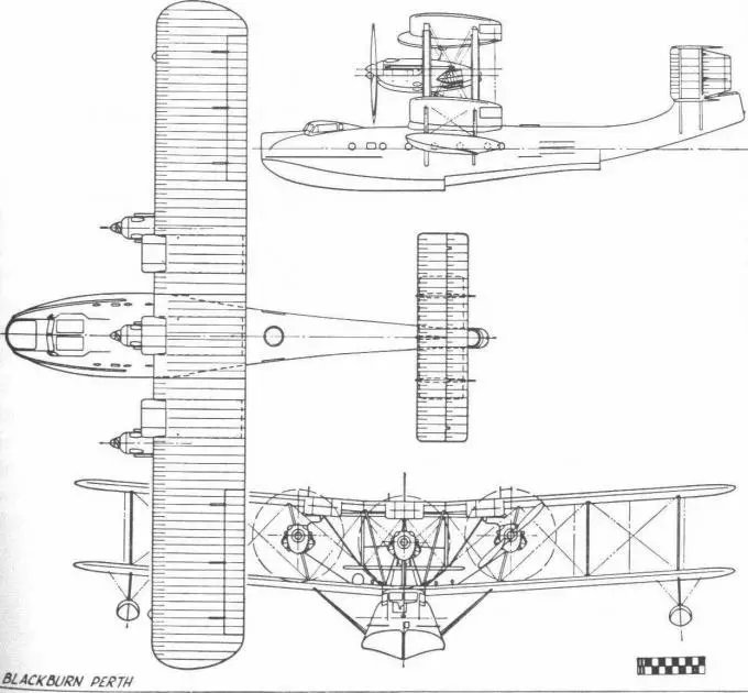 Ұшатын қайық Blackburn R.B.3A Perth. Біріккен Корольдігі