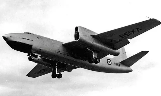 Bomber berpengalaman Short S.A.4 Sperrin. Britania Raya