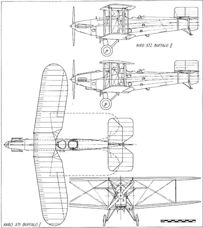 Doświadczony lotniskowiec torpedowy / bombowiec Avro 571 Buffalo. Zjednoczone Królestwo