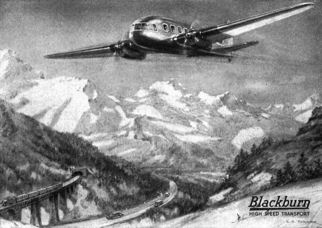 la pasaĝera aviadilo Blackburn H.S.T.10 estis uzata en reklamo por la kompanio Blackburn