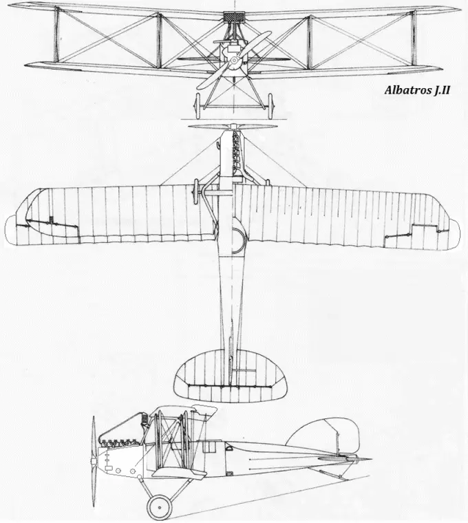 Diagram pesawat serang Albatros J.II