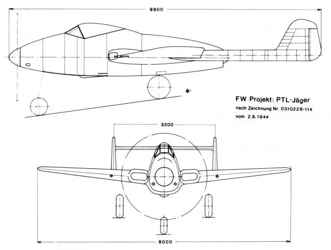 Focke-Wulf Projekt VII كۈرەشچى ئايروپىلانى. Germany