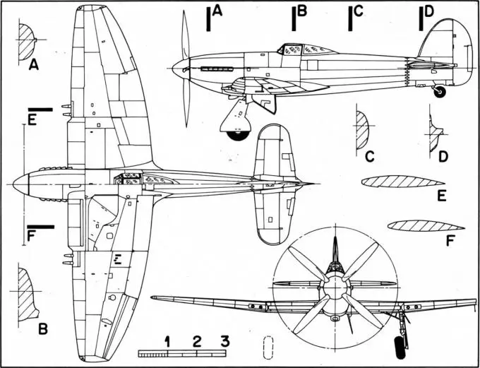 숙련된 전투기 Hawker Tempest I. 영국