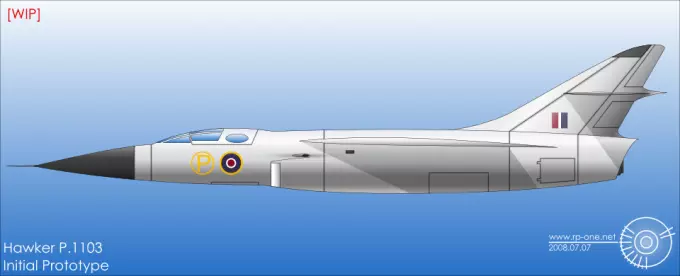 Iiprojekthi zaseBritani eziphakamileyo zokulwa nabalwi-1953-59. Iprojekthi ye-Hawker P.1103 yomlo wokulwa