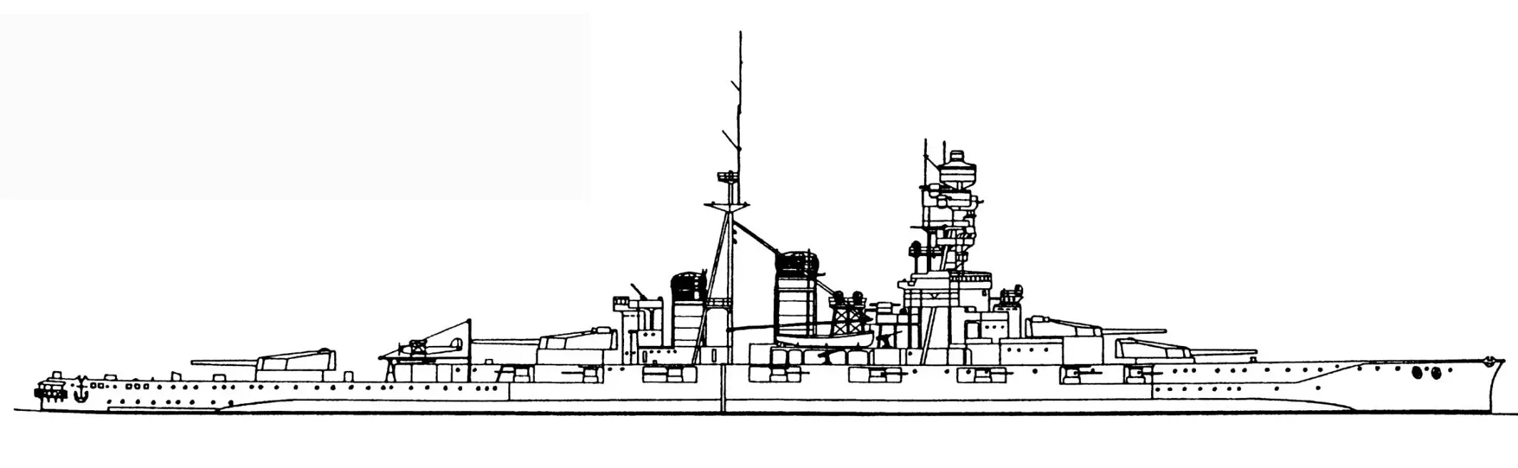 線性巡洋艦“剛果”的第一個大型現代化之後，1931年來源 - “清風”，1995年，№4