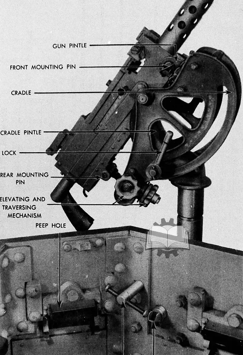 Šajā gadījumā, tas ir ļoti interesanti nav instalēt Zenith Machine Gun, bet iekšējos elementus tornis D37182. Ievadot čaumalas un lodes lieliem kalibru mašīnu pistolēm, iekšpusē iekšpuses iekšpusē, tāpēc tornis tika ātri aizstāts ar metinātu