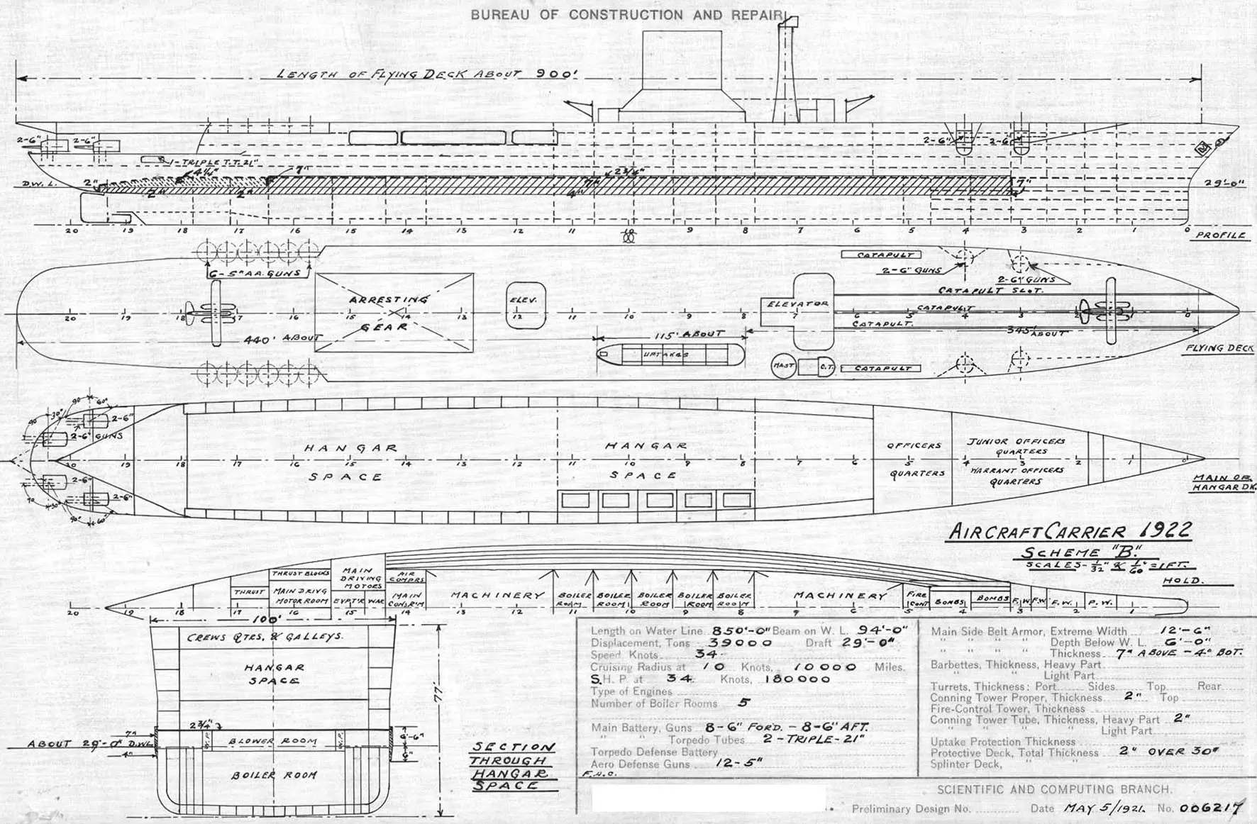 Cruiser-Flugzeugträger, der in den Zeichnungen verbleibt 522_3