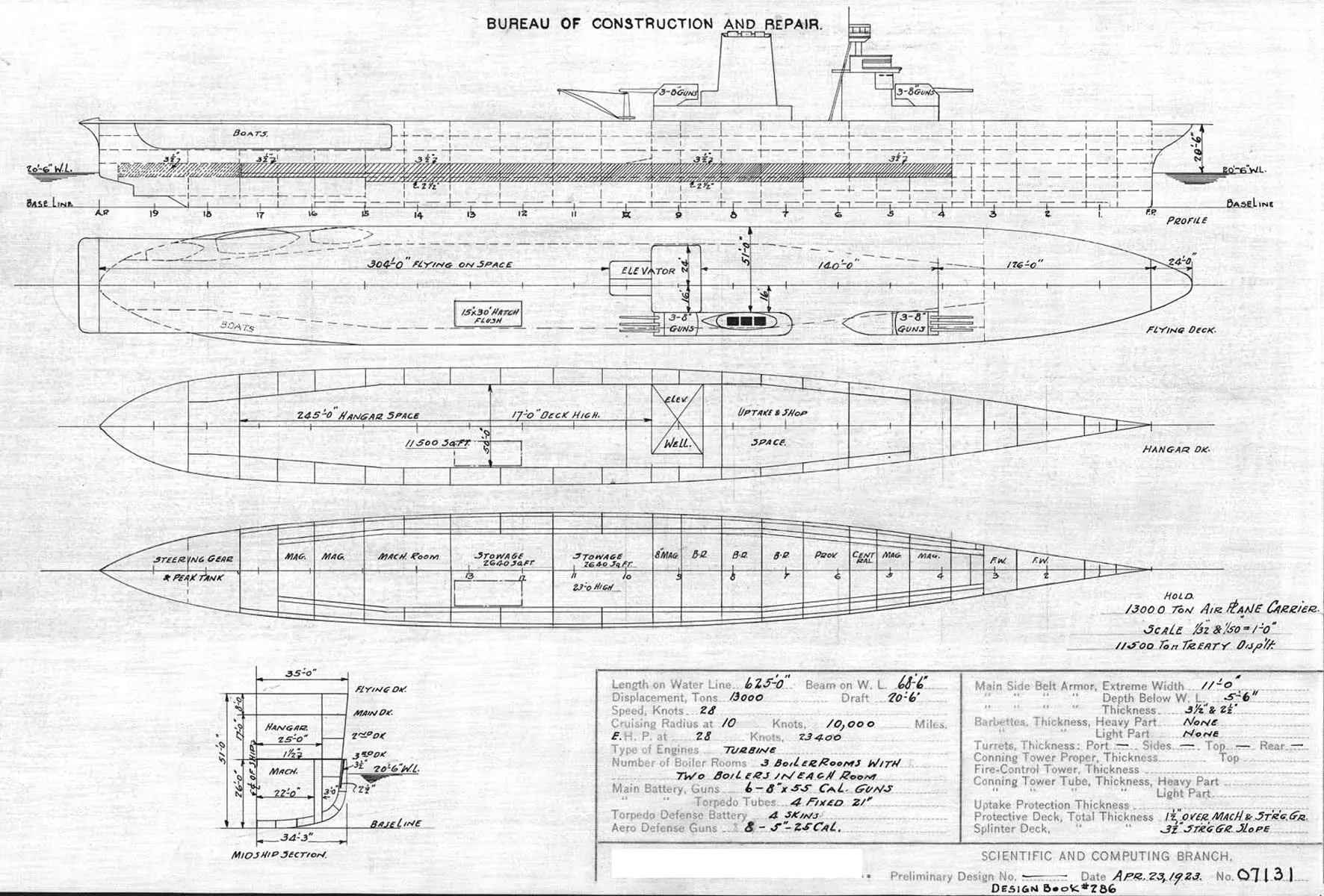 Cruiser-vliegdekschip, resterend in de tekeningen 522_5