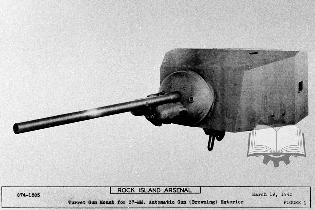Poboljšani srednji rezervoar M2 kula sa automatskim smeđim pištoljem, mart 1940