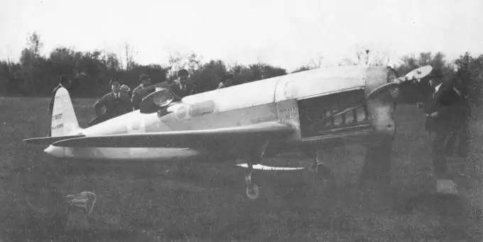 Lenktyninis lėktuvas Caudron-Herbemont 366 Martinet. Prancūzija