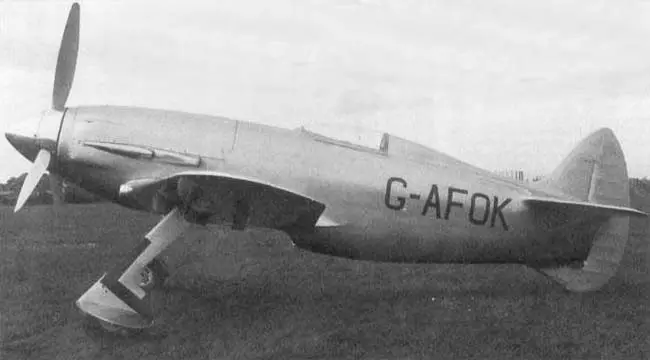 记录飞机 Napier-Heston Racer J-5。英国