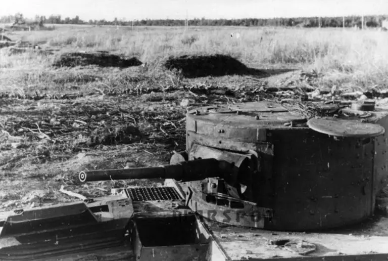 T-46-1 的车体和炮塔，用作固定射击点，1941 年