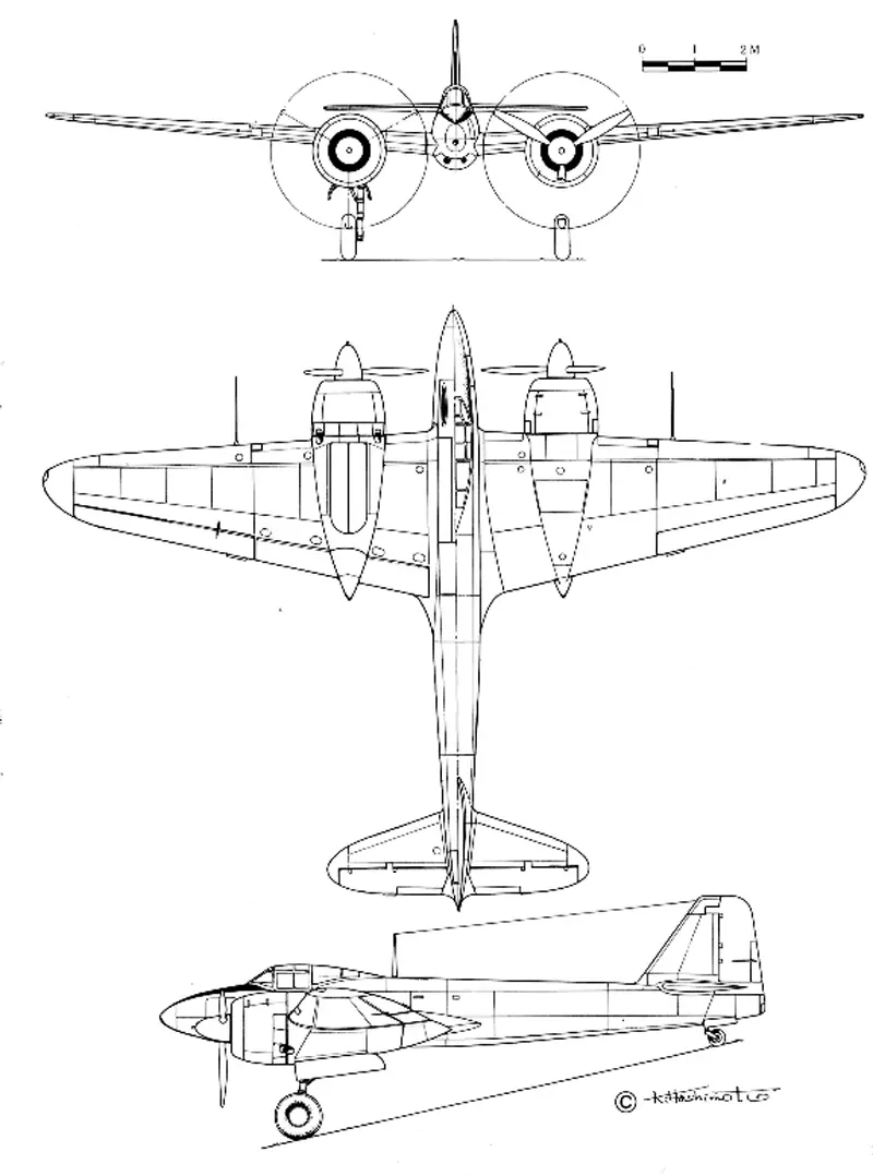 Myśliwiec ciężki Kawasaki Ki-96. Japonia