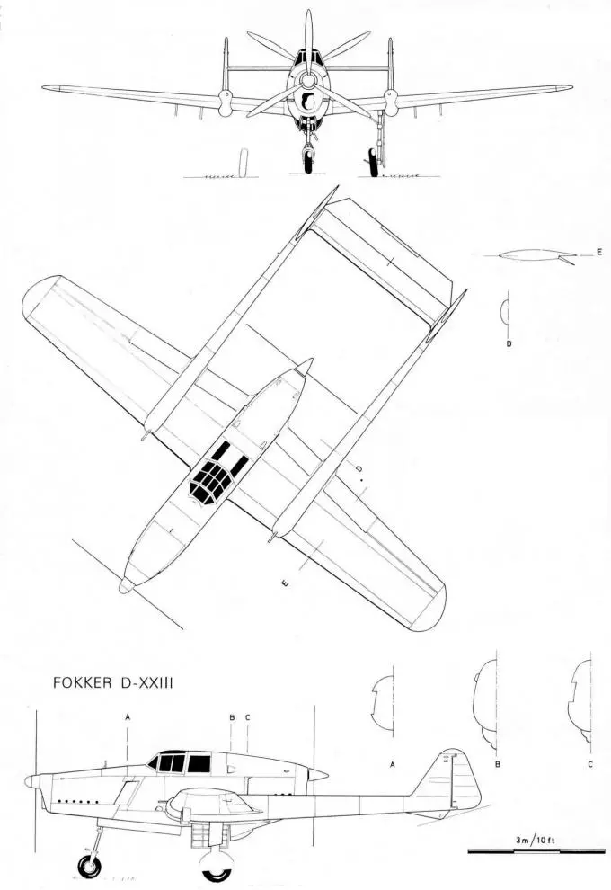 Gogaggen mayaƙin Fokker D-XXIII. Netherlands