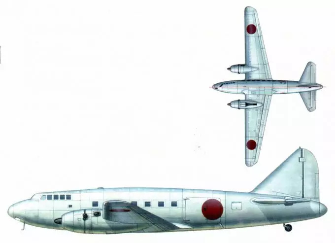 経験豊富な長距離軍用輸送機航空機キ92（立川Ki-92）。日本