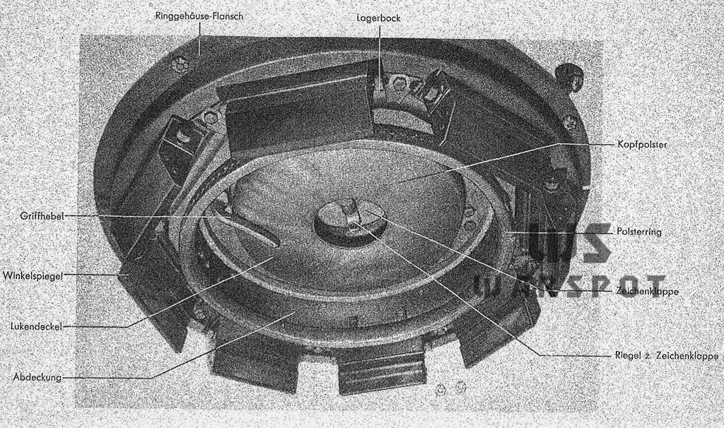 Cupola ti Alakoso ti Pz.Kpfw. II di ọran akọkọ ti lilo awọn ẹrọ akiyesi periscopic prismatic lori awọn tanki tẹlentẹle Jamani