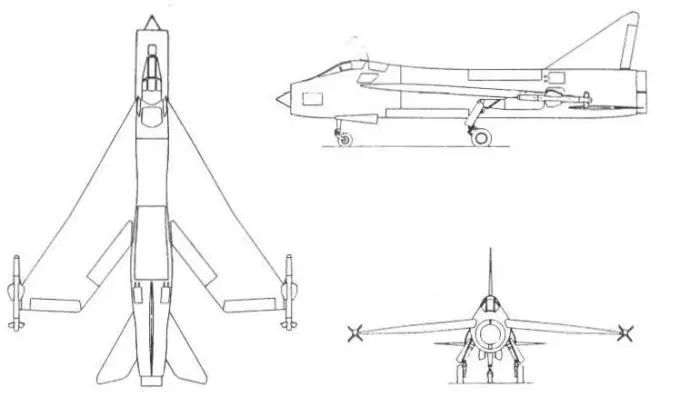 Mga proyekto sa British high-altitude fighter-interceptors 1953-59. Proyekto sa Fighter-interceptor English Electric P.8