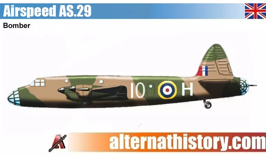 Morero o matla oa bomo ea bomo e tsamaeang ka sefofane AS. 29. United Kingdom