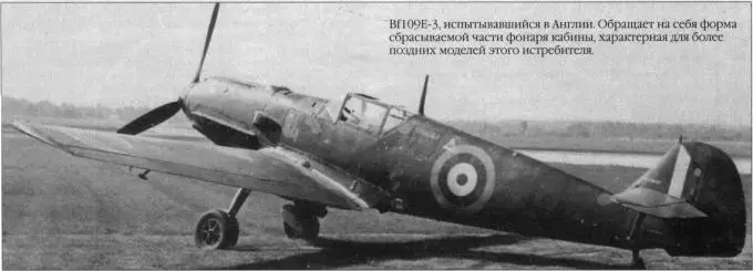 Testattu Isossa -Britanniassa. Hävittäjä Bf-109E